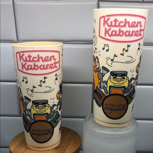 Dining | Disney Epcot Kitchen Kabaret Plastic Tumblers Set Of 2 | Poshmark